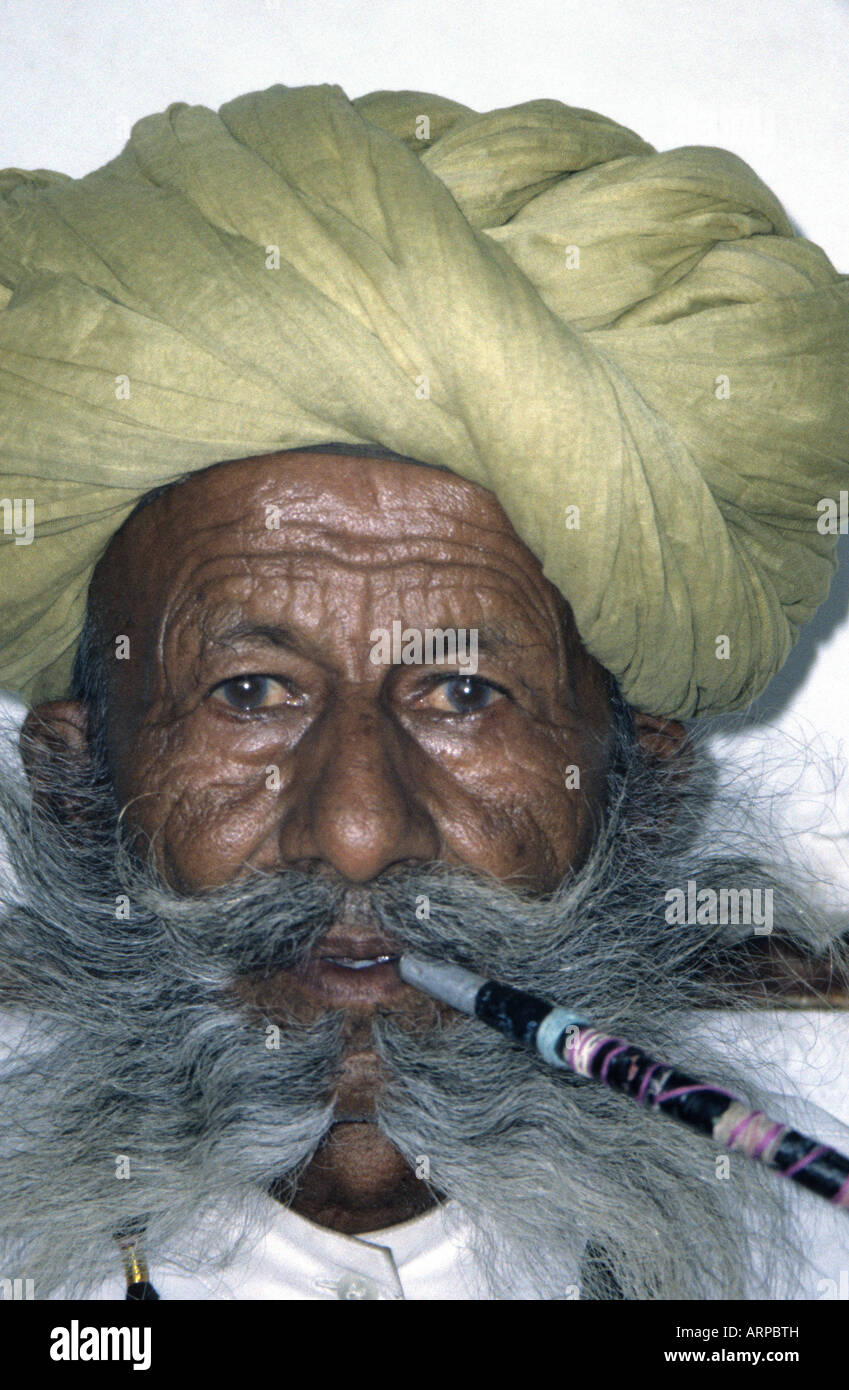 Rajasthani portrait, India Stock Photo - Alamy