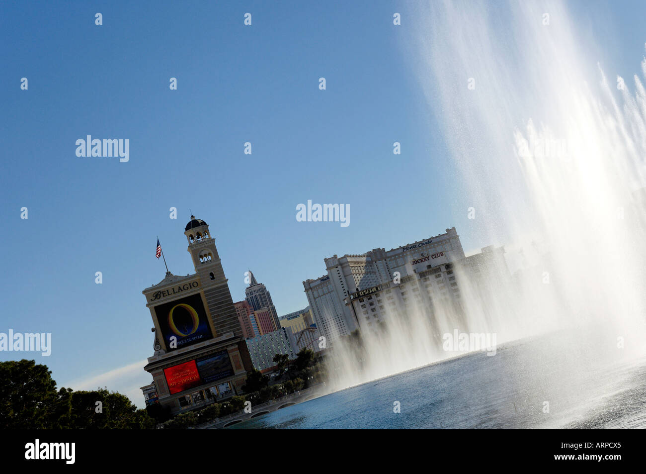 A Landscape Photograph of the Magnificent Water Show at the Bellagio ...