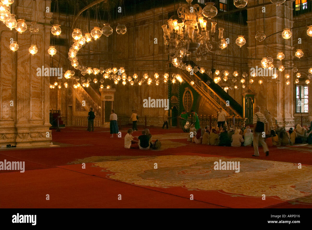 inside Mohamud Ali Mosque cairo Stock Photo - Alamy