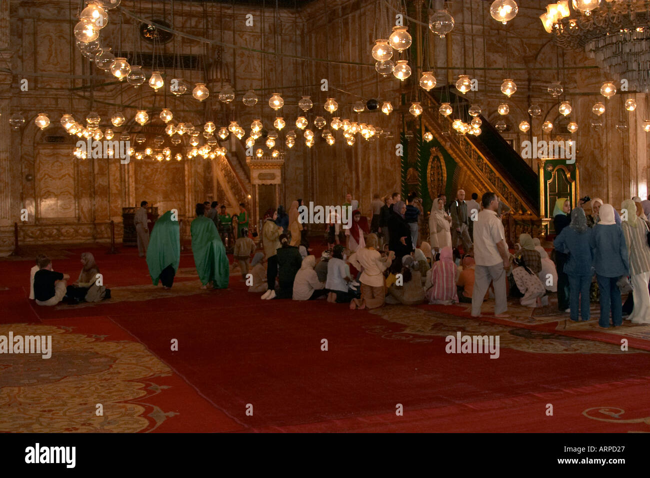 inside Mohamud Ali Mosque cairo Stock Photo - Alamy