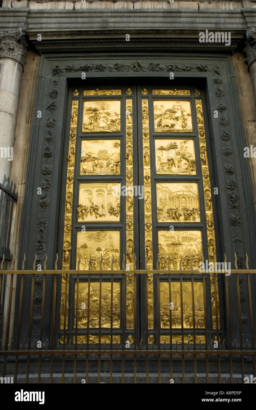 bronze Baptistery Doors called the Gates of Paradise by Ghiberti ...