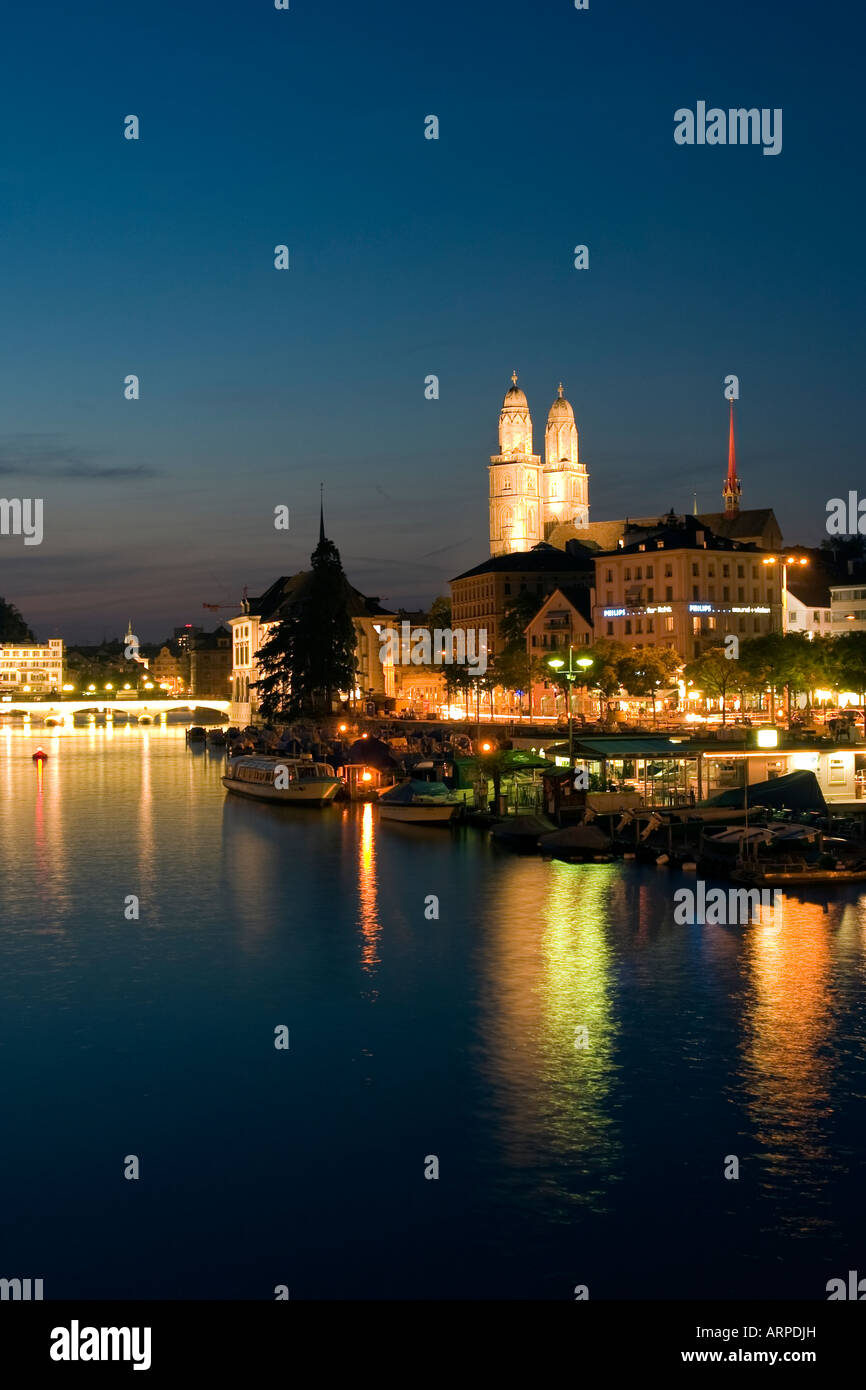 Gröss Muenster in Zürich Switzerland Stock Photo - Alamy