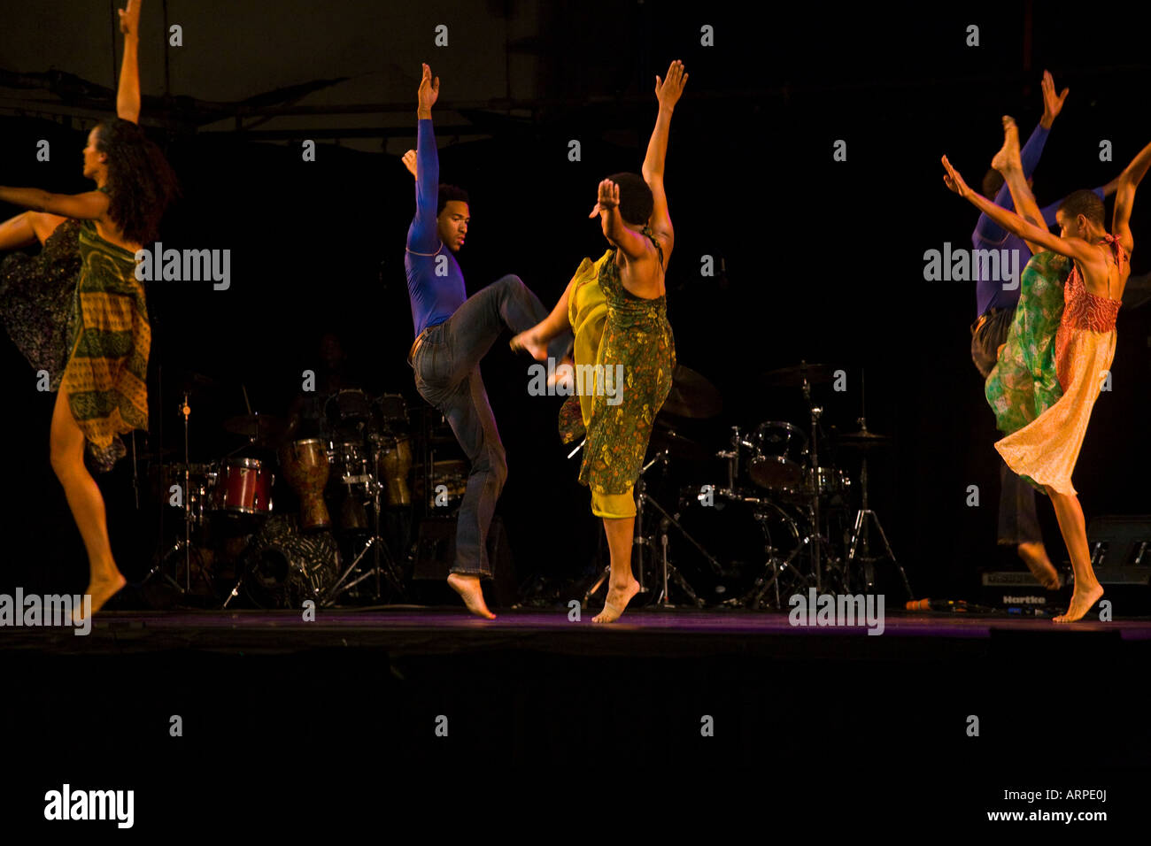 The LULA WASHINGTON DANCE THEATRE at the LINCOLN CENTER PLAZA NEW YORK ...