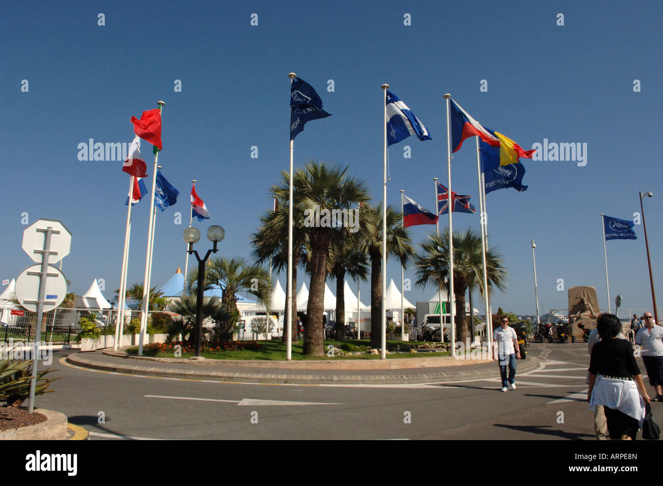 Flags Cannes Film Festival Cannes Farance Stock Photo - Alamy