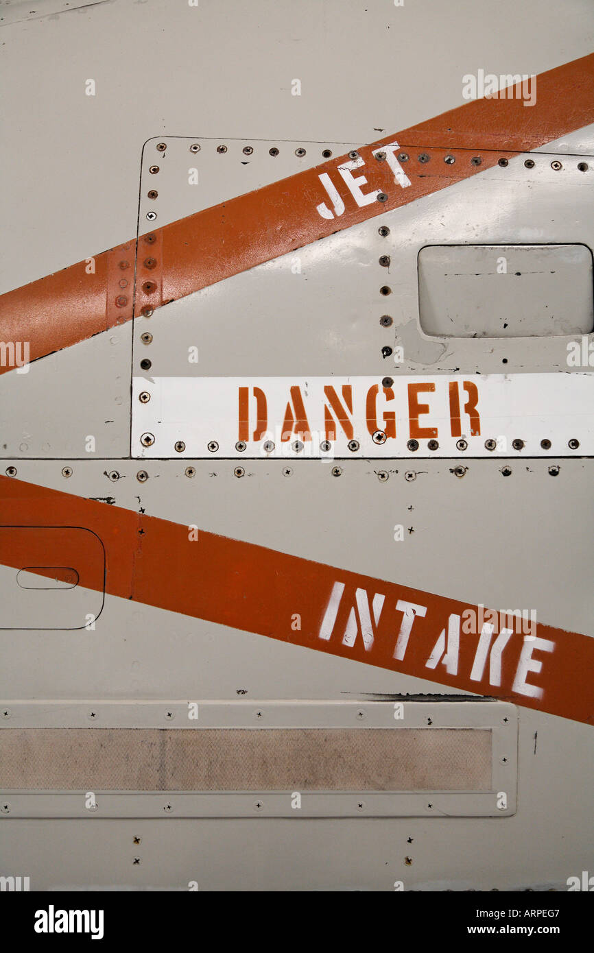 Jet Danger Intake Sign In Portrait View Stock Photo - Alamy