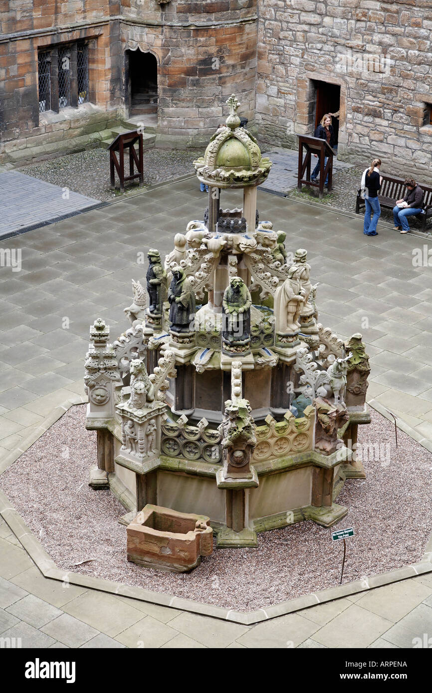 The Restored Fountain at Linlithgow Palace in East Lothian Scotland ...