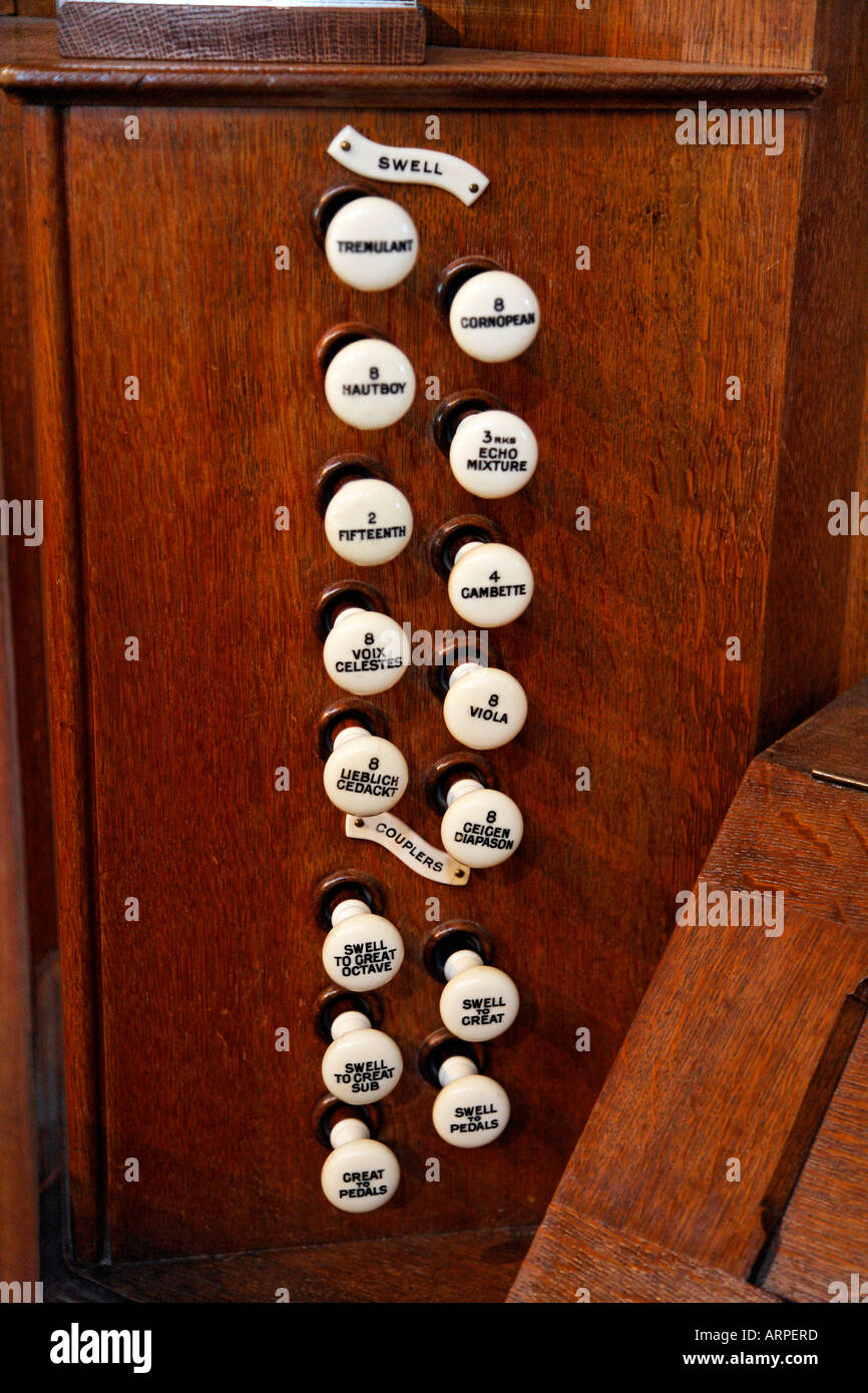 Pipe organ buttons hi-res stock photography and images - Alamy