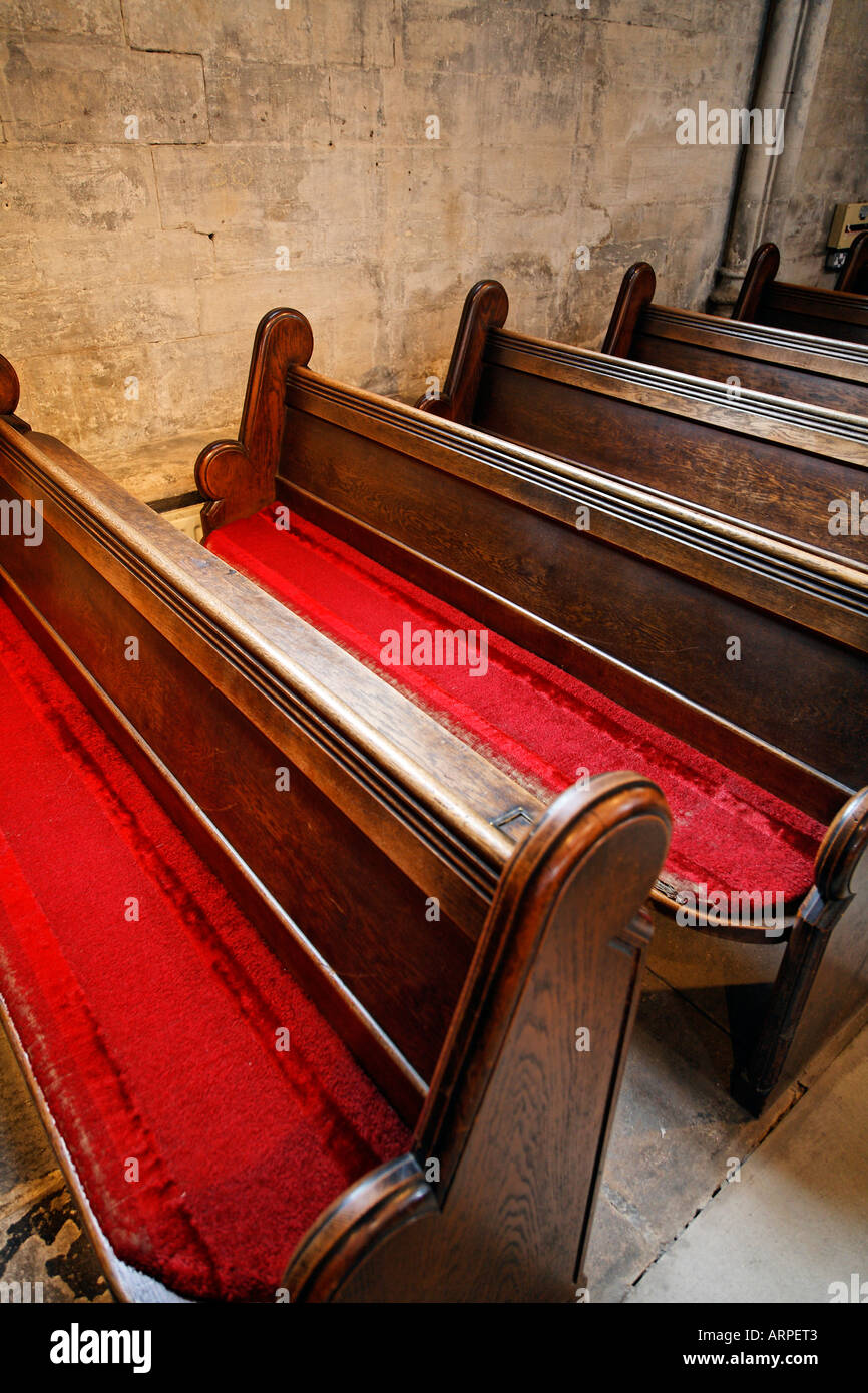 A Portrait Photograph of Red Church Pews at St Michaels Church ...