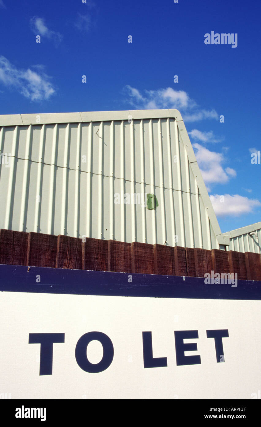 Industrial factory building with TO LET sign Northamptonshire England ...
