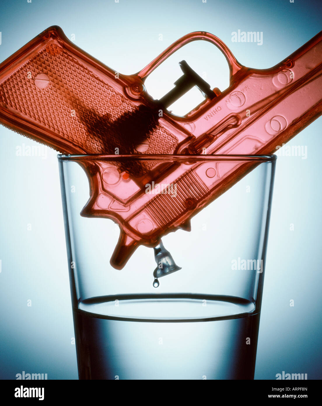water gun last drop Stock Photo - Alamy