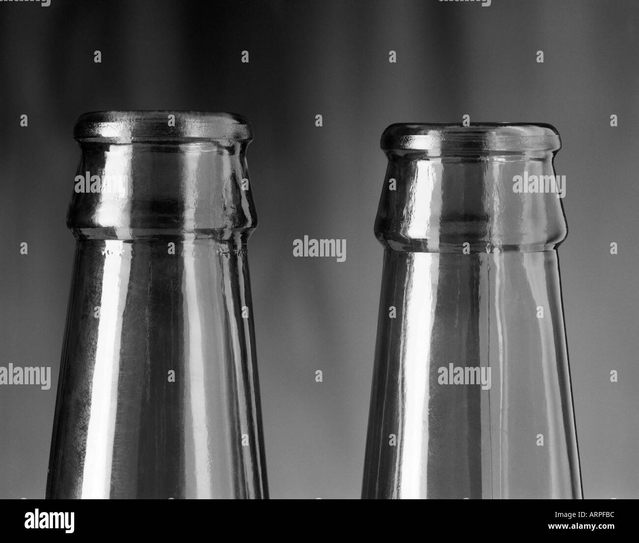 black and white close up shot off two bottles making out Stock Photo ...