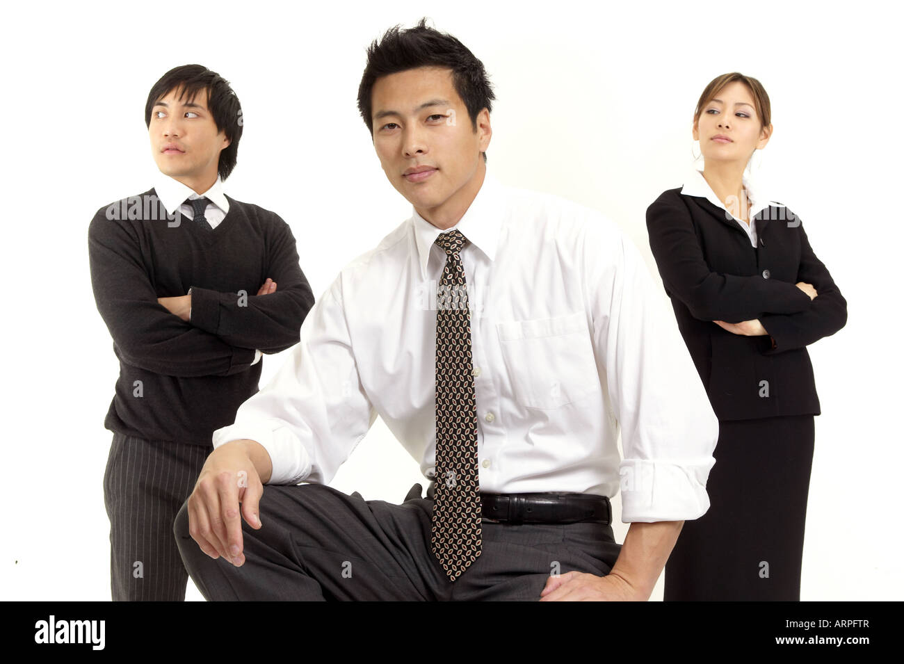 3 Business People Stock Photo - Alamy