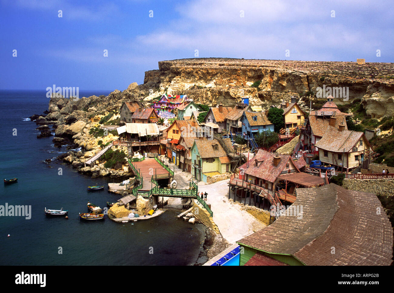 Malta's popeye village hi-res stock photography and images - Alamy