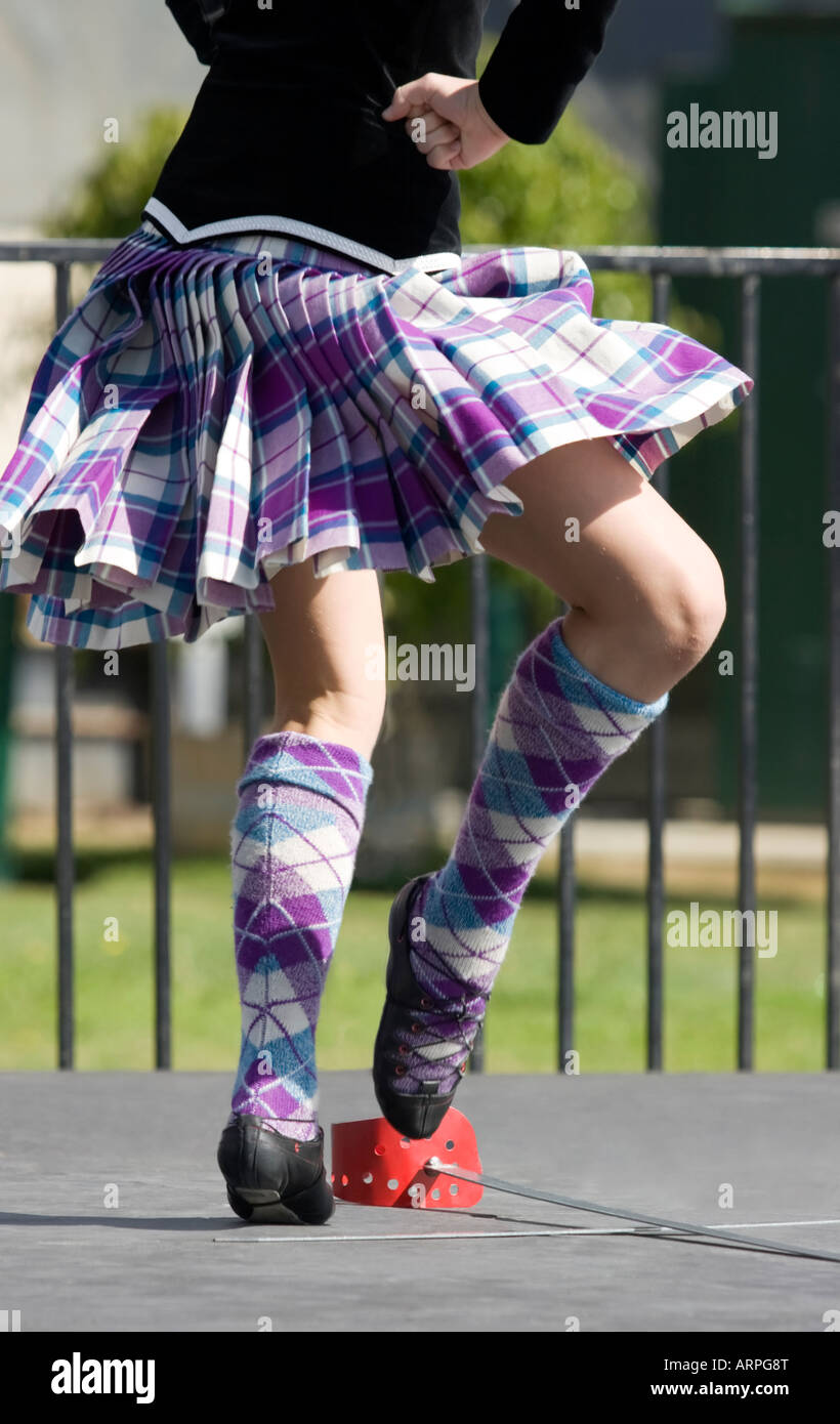 Young lady performing a Highlands sword dance Stock Photo - Alamy