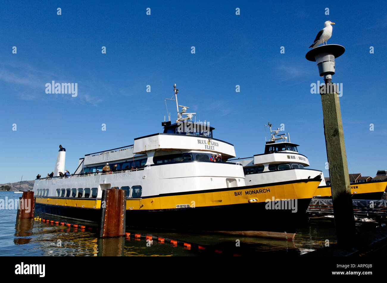 Blue and Gold Fleet Ferries in Fishermans Wharf, San Francisco ...