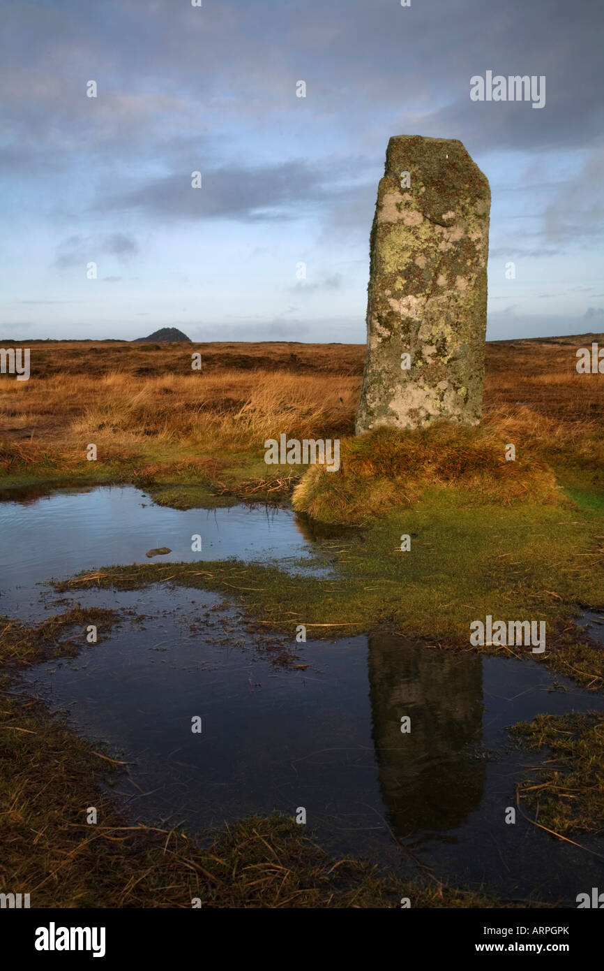 standing stone nine maidens cornwall Stock Photo - Alamy