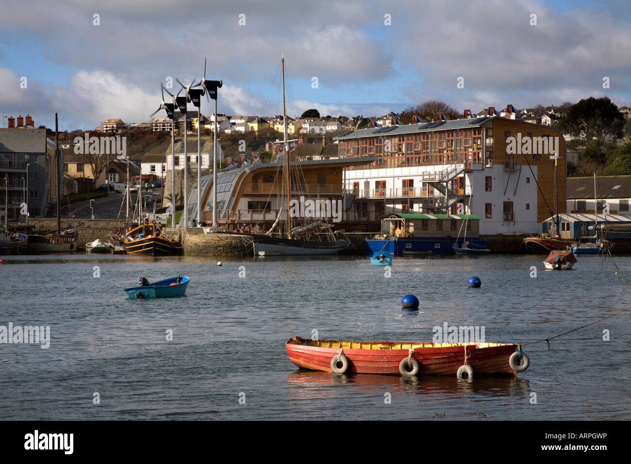 penryn quayside from the river cornwall Stock Photo - Alamy
