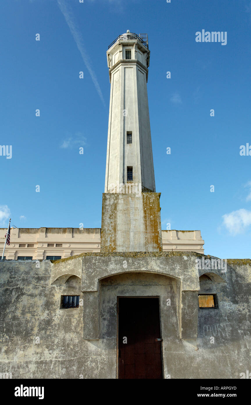 Alcatraz prison watch tower hi-res stock photography and images - Alamy