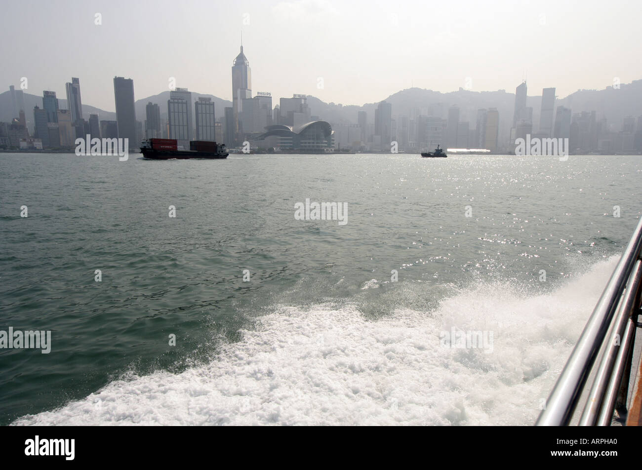 Taking the fast ferry in Hong Kong Stock Photo - Alamy