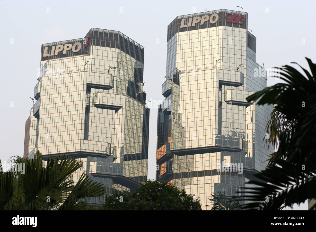 The Lippo centre in Hong Kong Stock Photo - Alamy