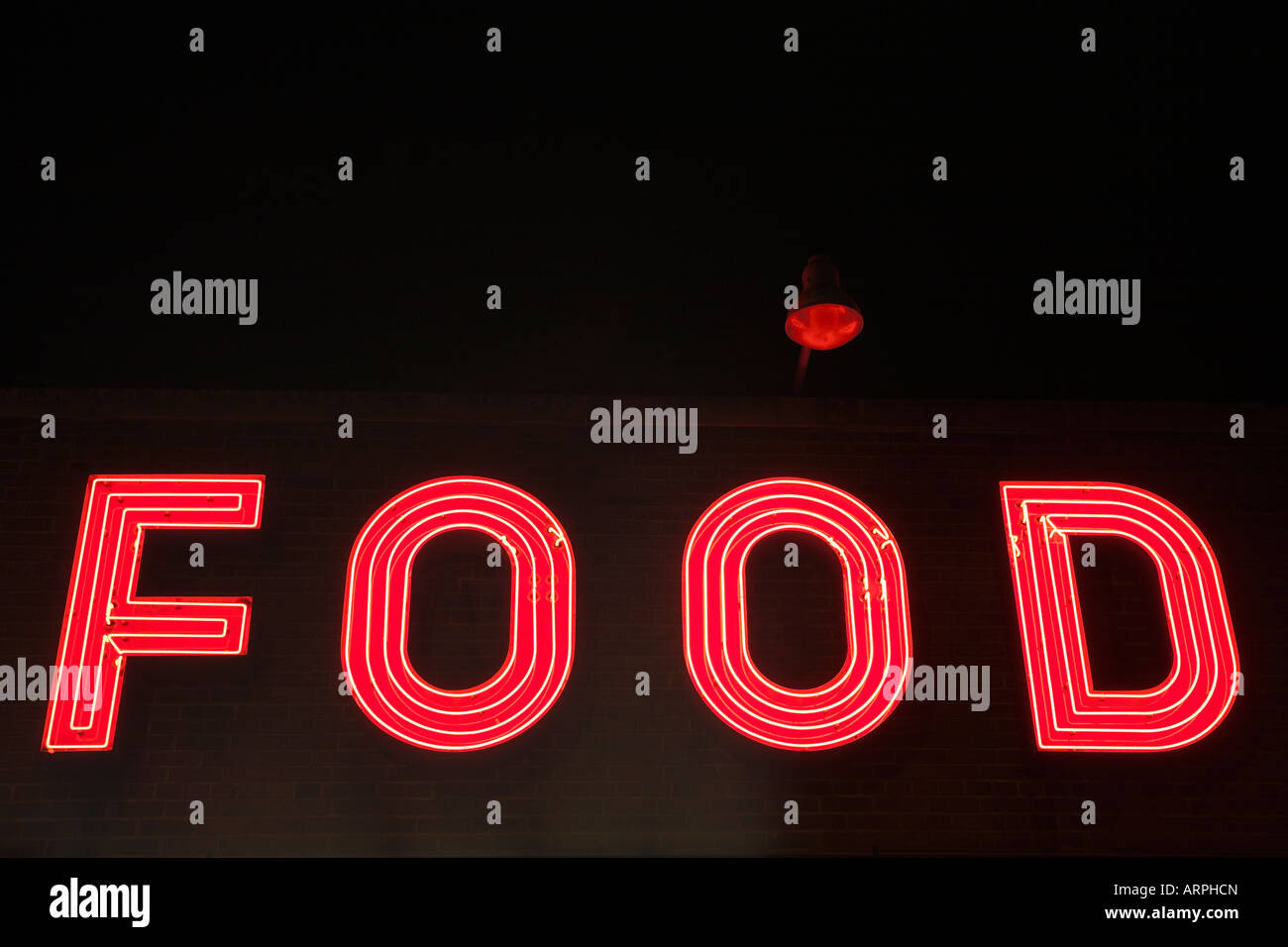 Food neon sign Stock Photo - Alamy
