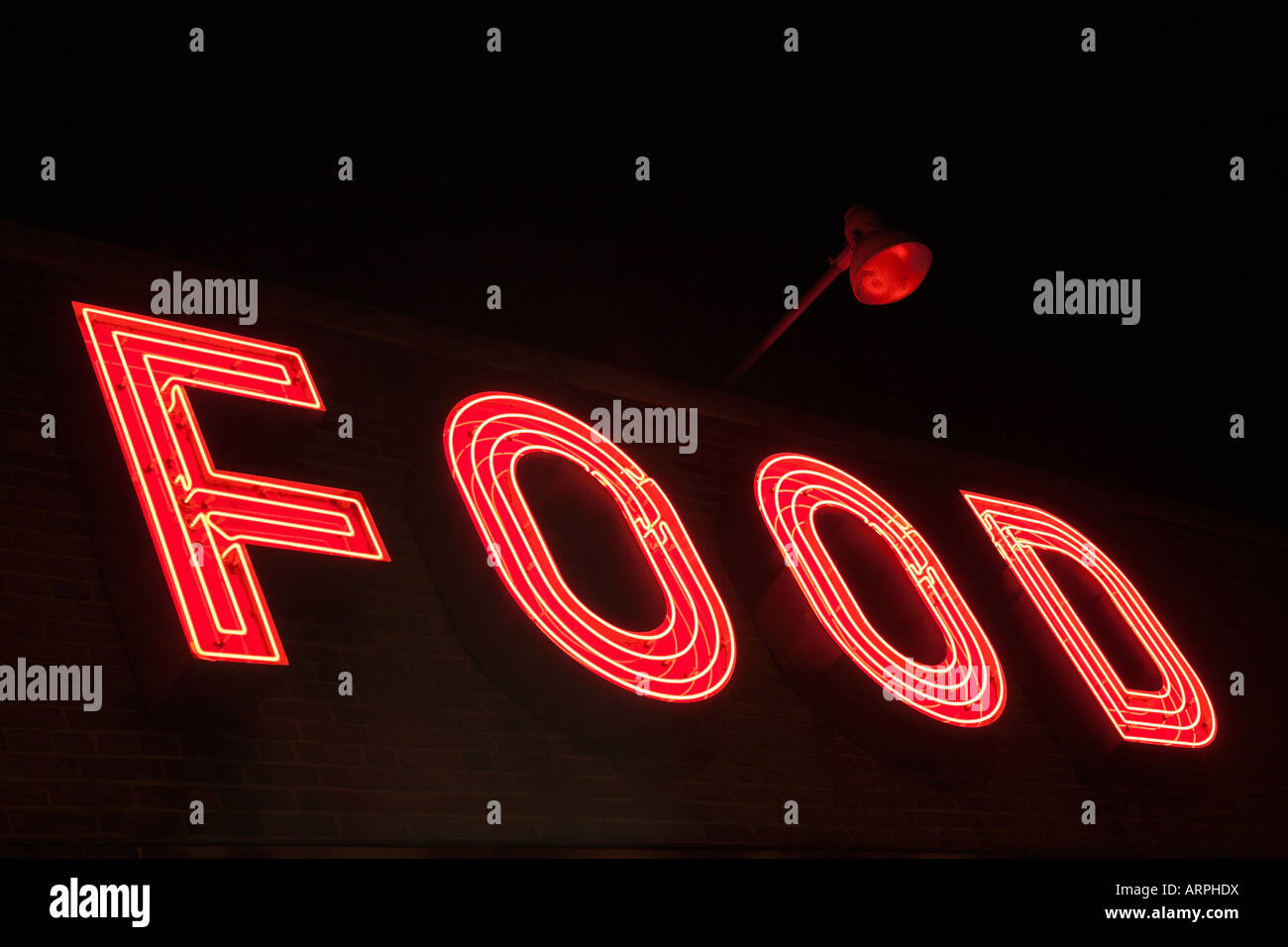 Food neon sign Stock Photo - Alamy