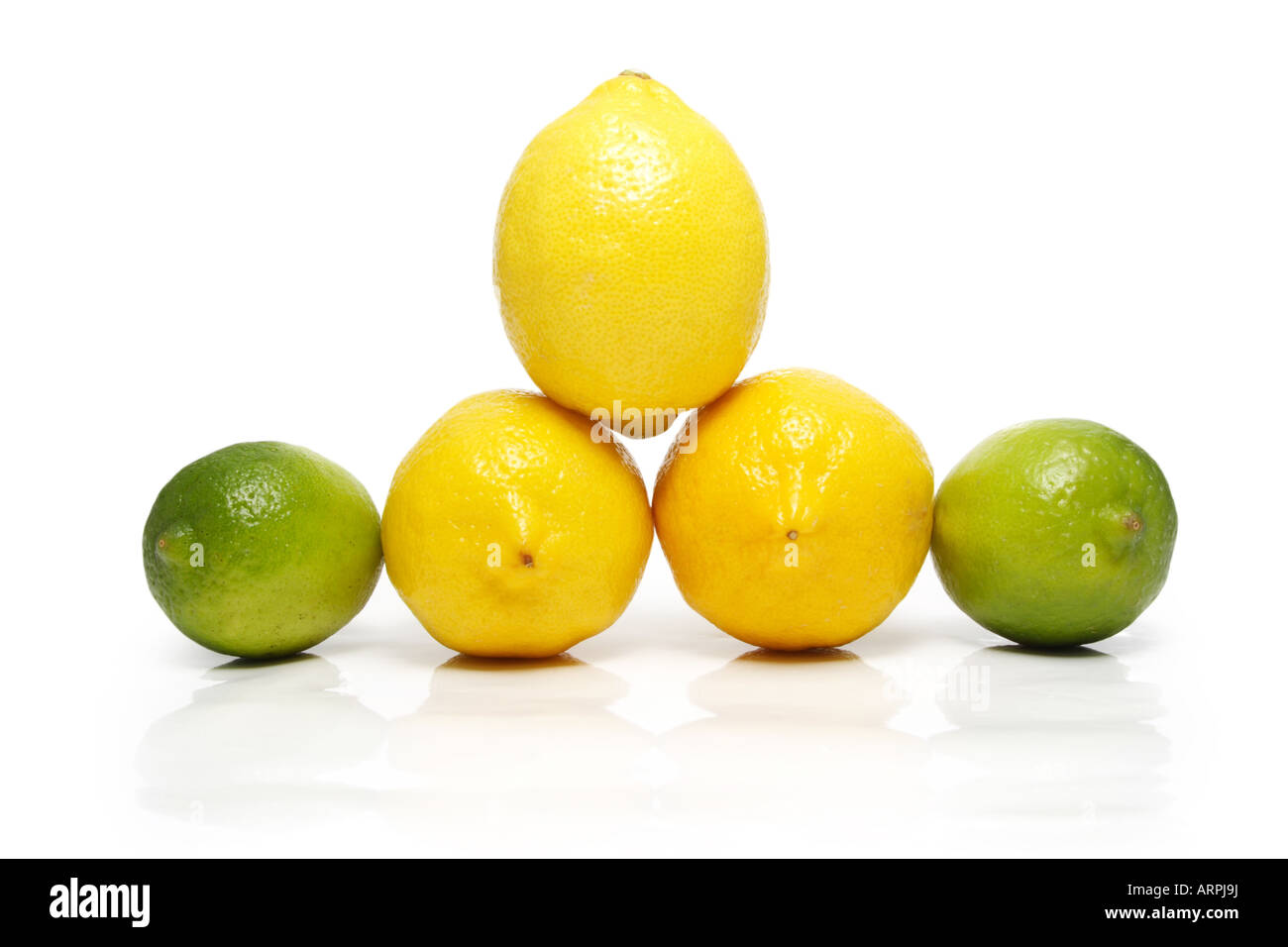 lemon and lime over white background Stock Photo - Alamy