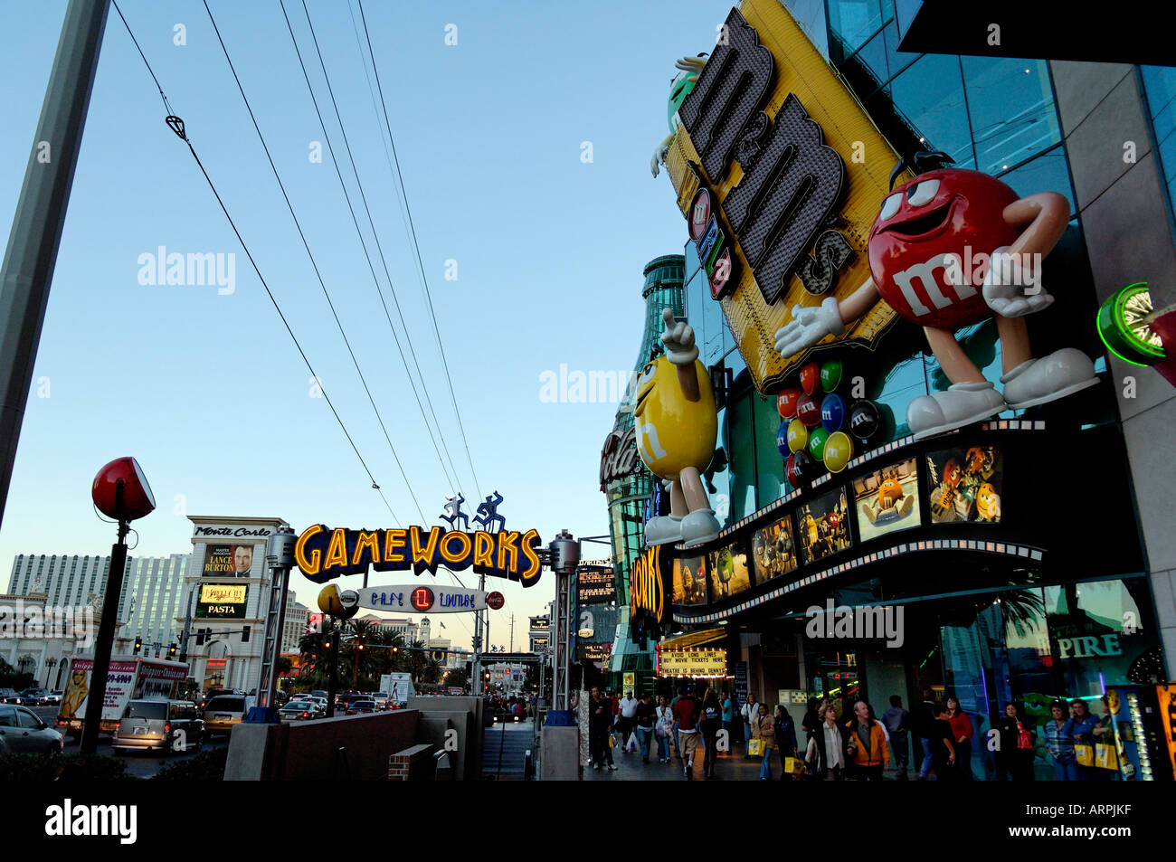 Stores on the Strip in Las Vegas, Nevada Photographed in Landscape View ...