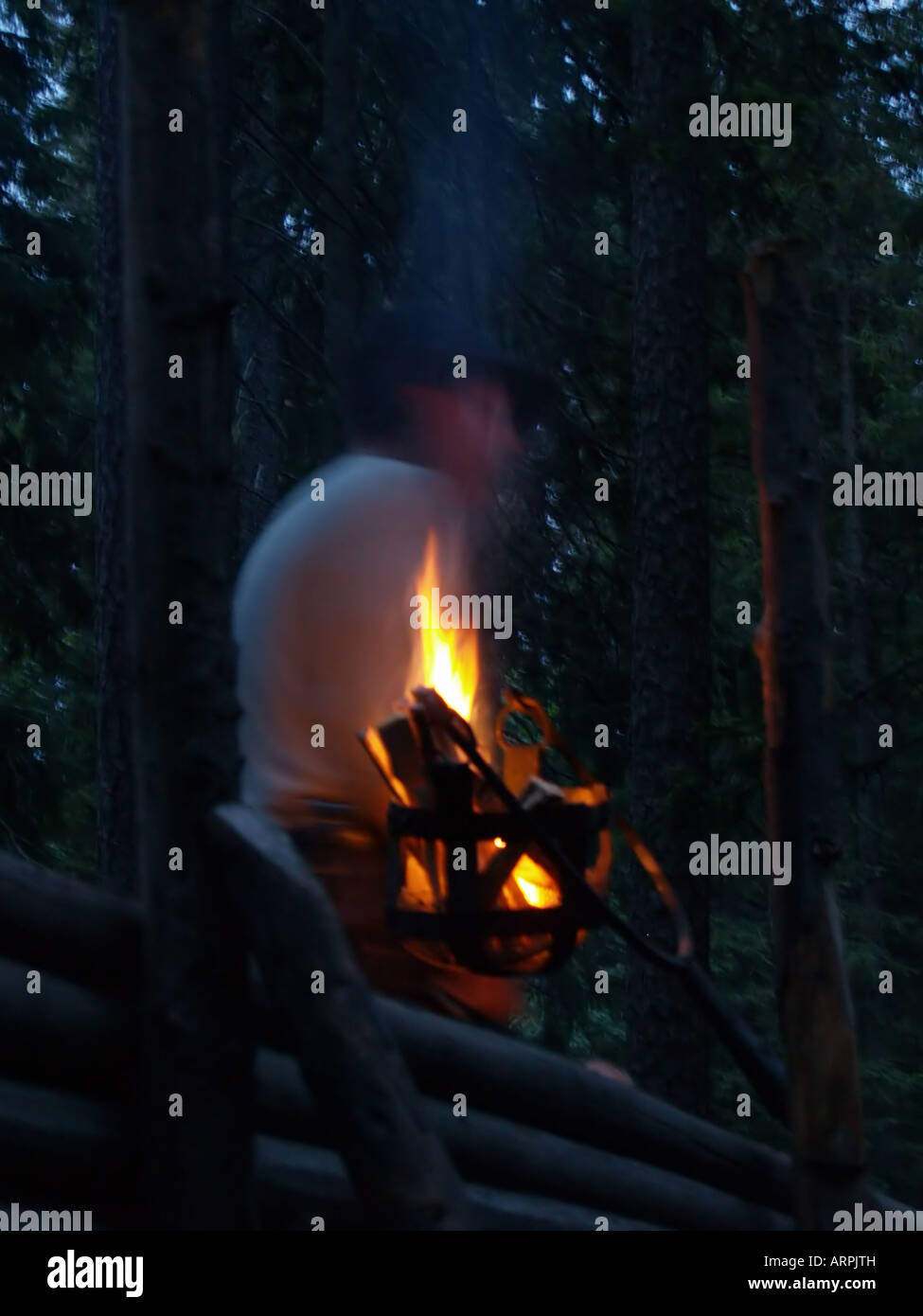 Deep in the wood land, char cole making Stock Photo - Alamy