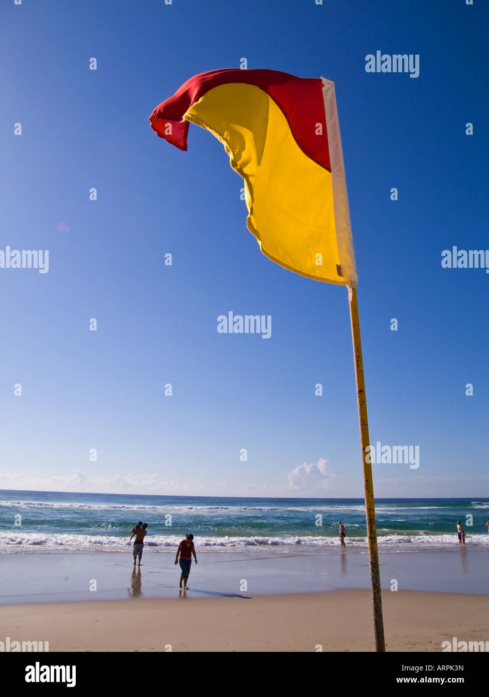 Surf Life Saving flag Gold Coast Queensland Australia Stock Photo - Alamy