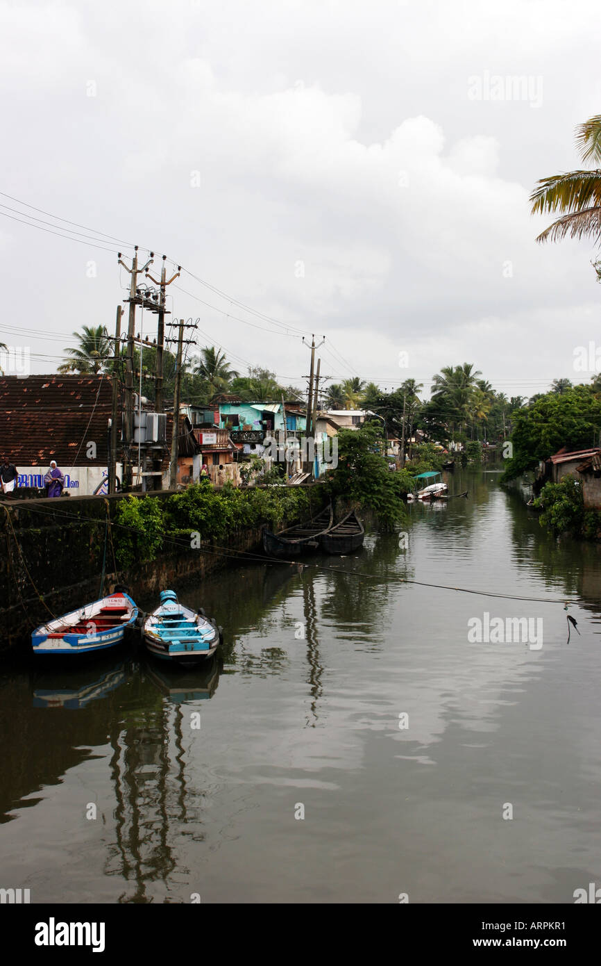 Cochin, Central Kerala, South India, Asia. View from a bridge Stock ...