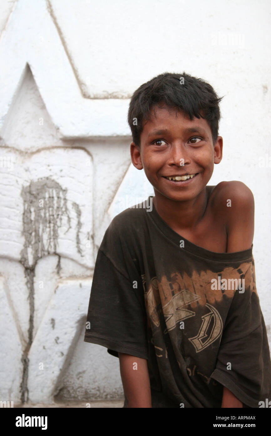 Street boy Kathmandu Stock Photo - Alamy
