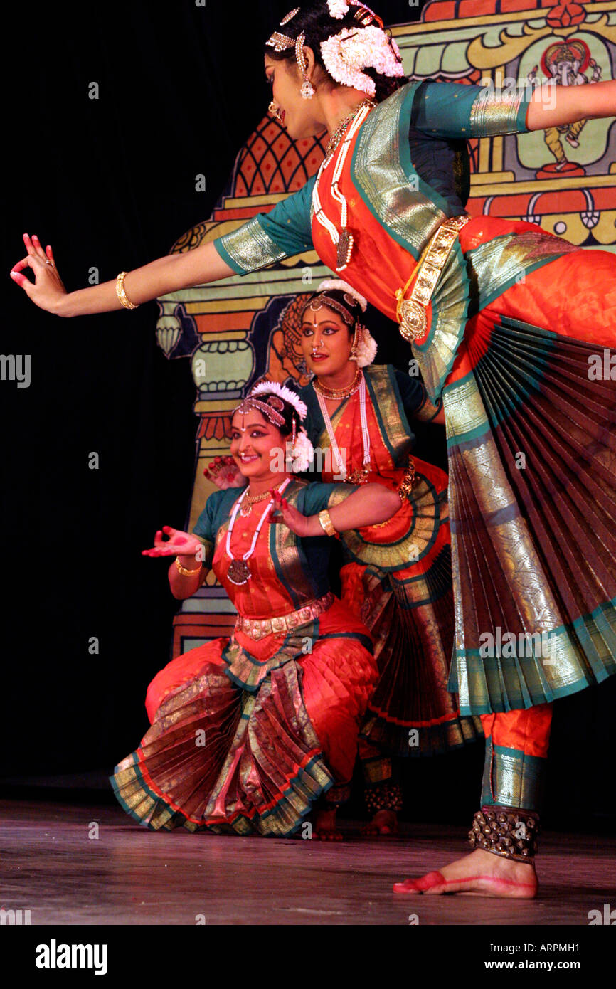 Bharata Natyam dance to Carnatic Music in South India Asia Stock Photo ...