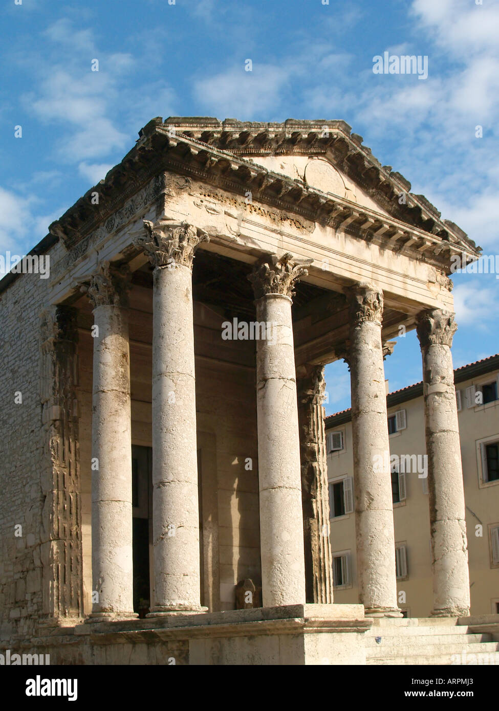 The temple of Augustus at Pula Stock Photo - Alamy