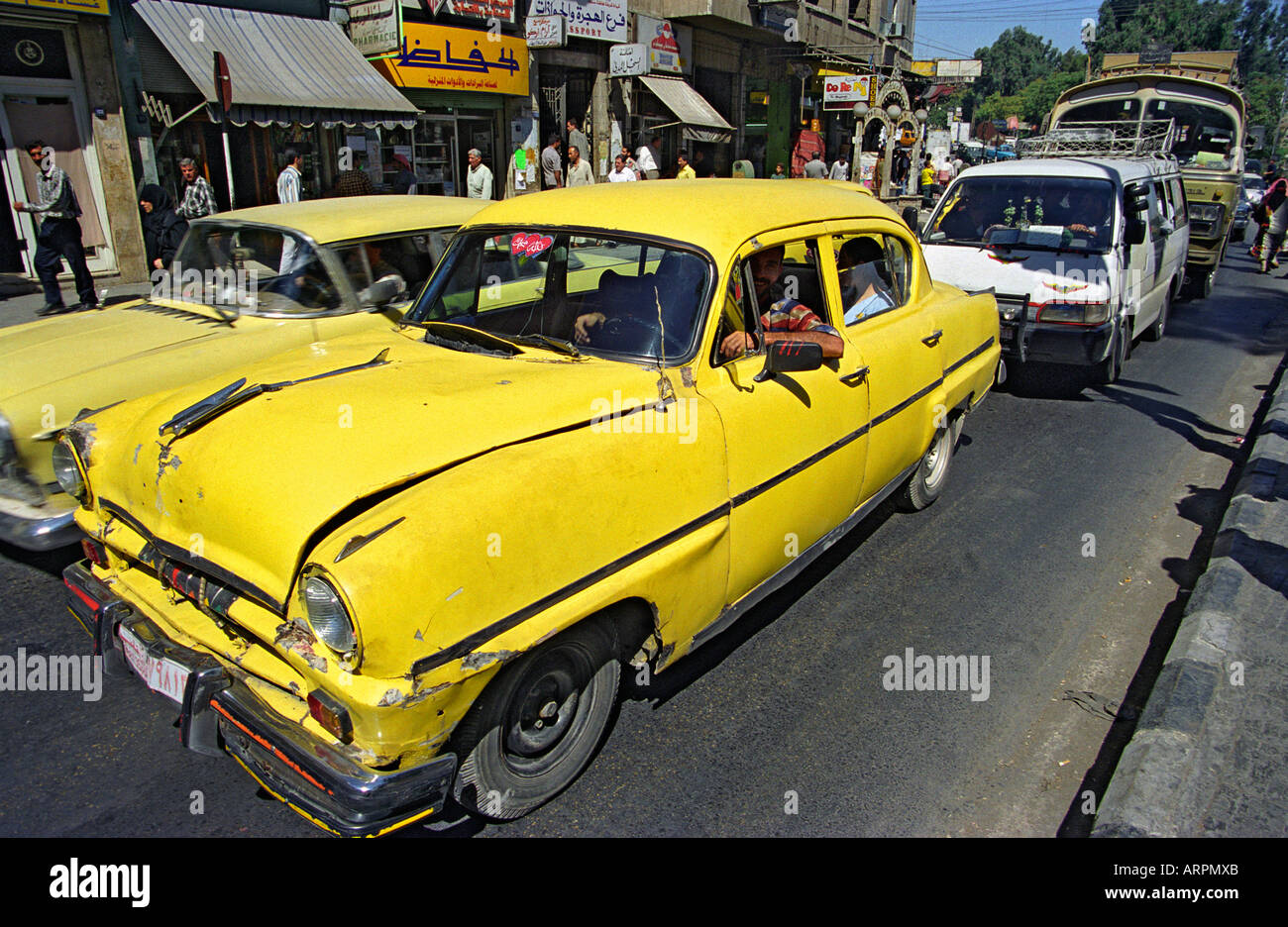 Vintage Cars in the Streets of the Syrian City of Hama Stock Photo - Alamy