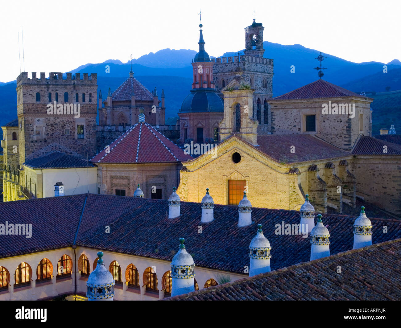 Guadalupe, Extremadura, Spain. The Real Monasterio de Santa María de ...