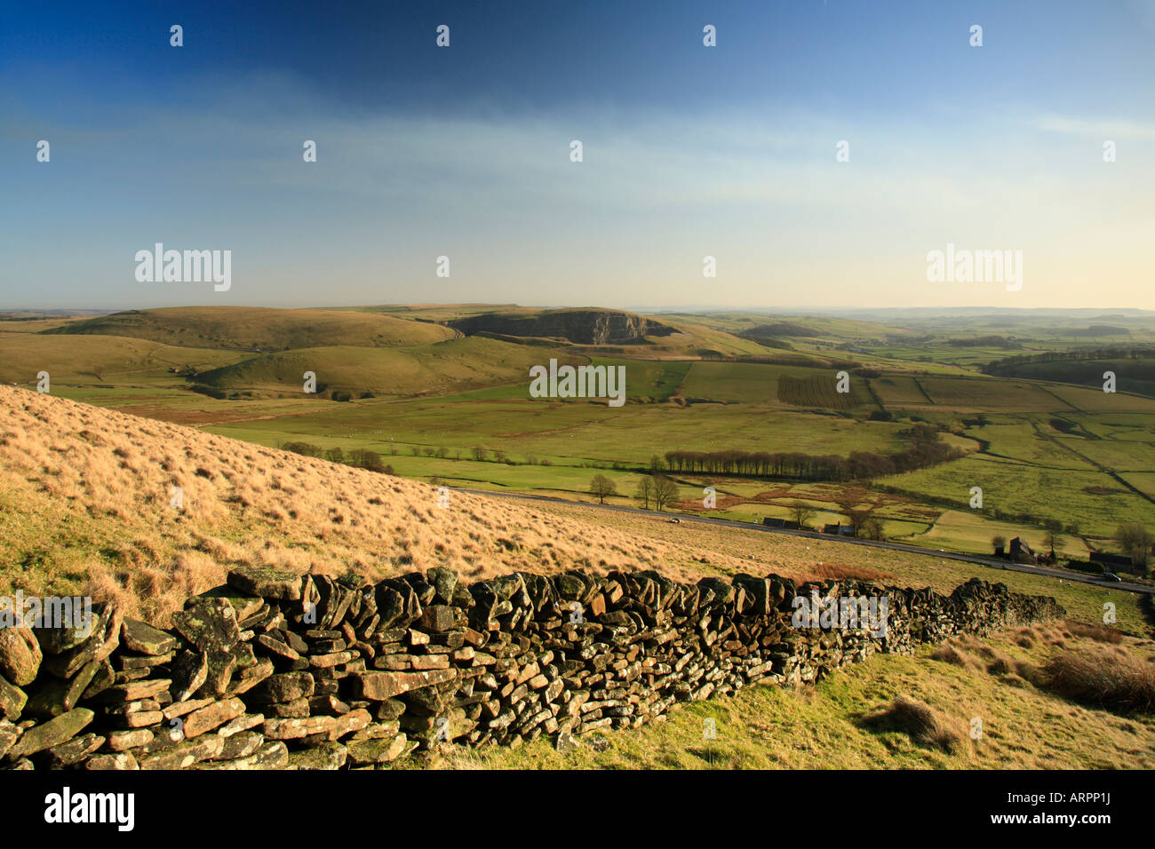 View from Rushup Edge towards Eldon Hill, Derbyshire, Peak District ...