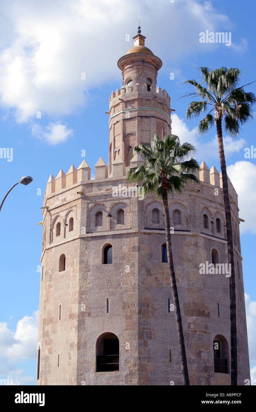 The Golden Tower Torre del Oro Seville Andalucia Spain Stock Photo - Alamy