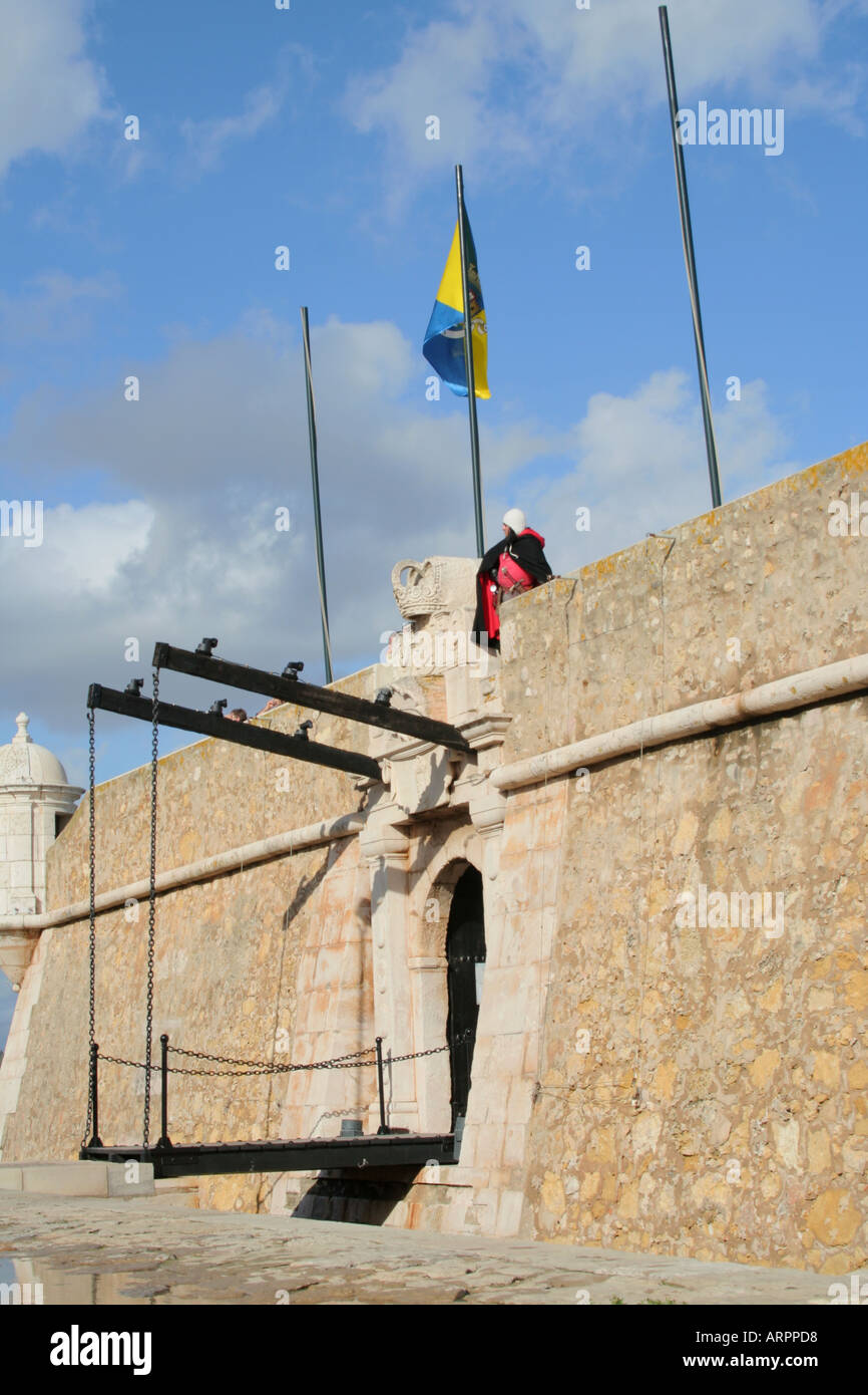 Guard at the Fort and drawbridge at Historic Parade Festival dos ...