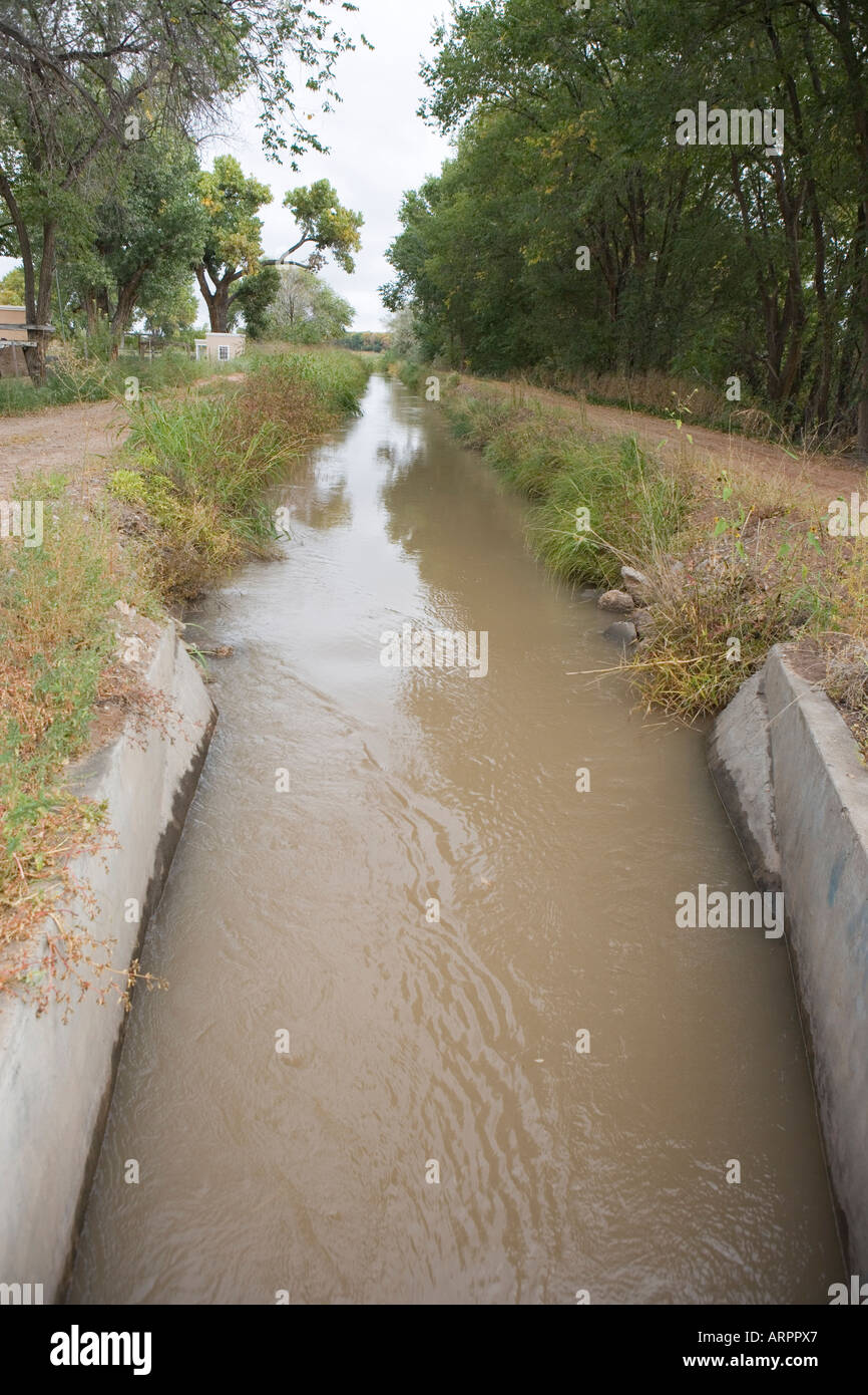 irrigation ditch, southwestern New Mexico, United States Stock Photo ...