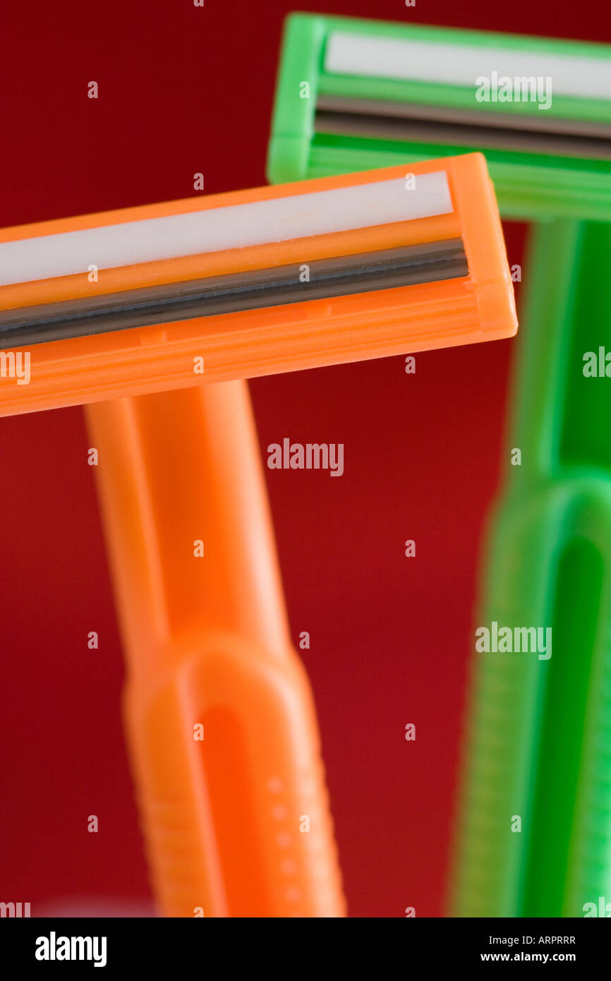 Colorful disposable razors Stock Photo - Alamy