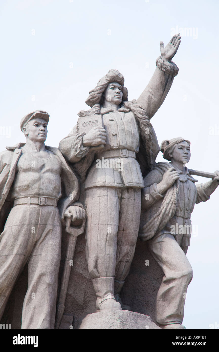 Statue of workers Beijing China Stock Photo - Alamy