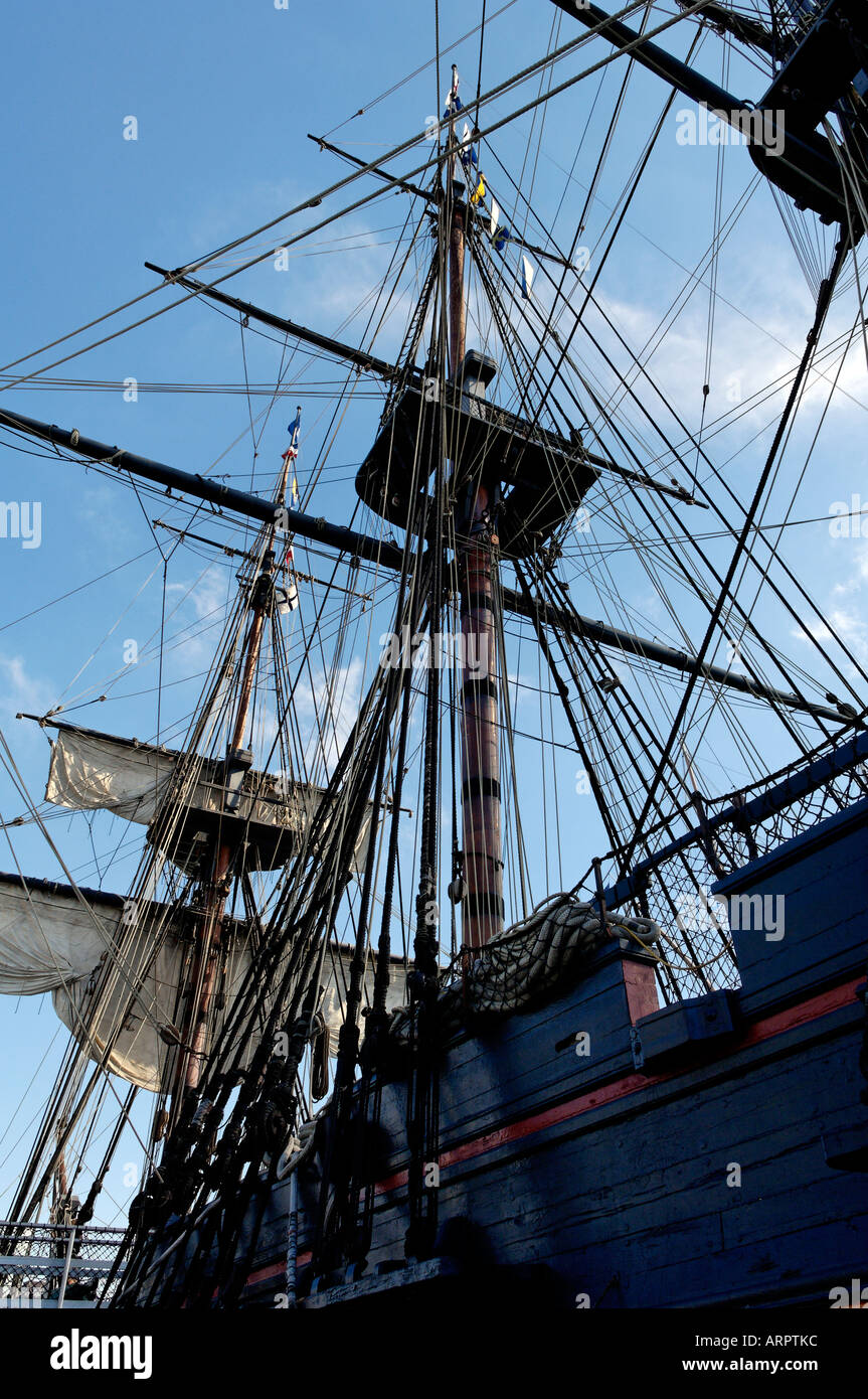 A Portrait Photograph of the Mast and Rigging on the HMS Surprise ...