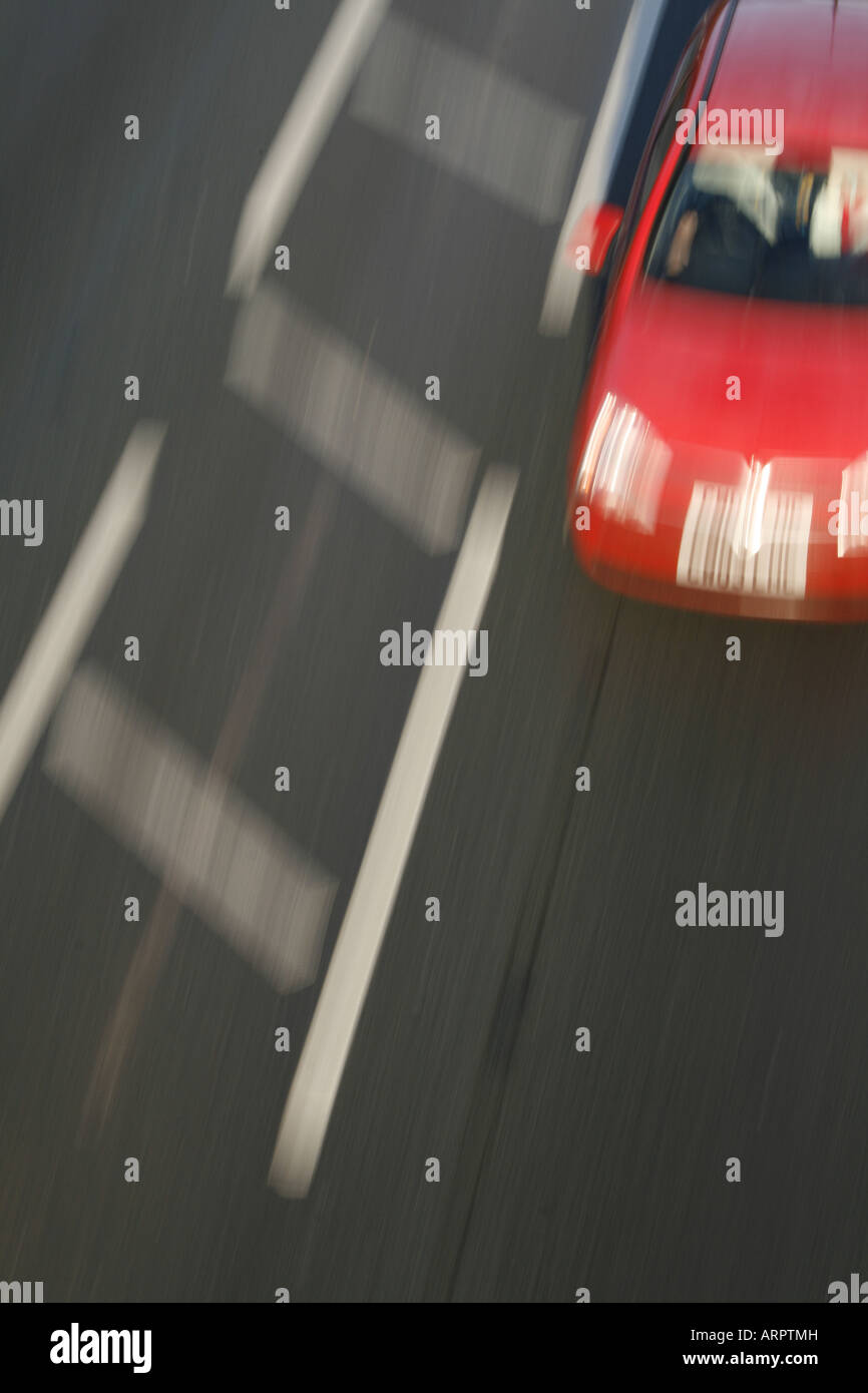 aerial view of fast car Stock Photo - Alamy