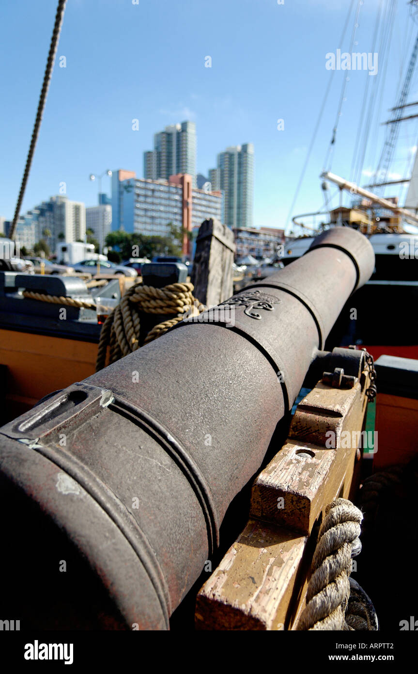 A Portrait Photograph of a Cannon Onboard One of the Historical Boats ...