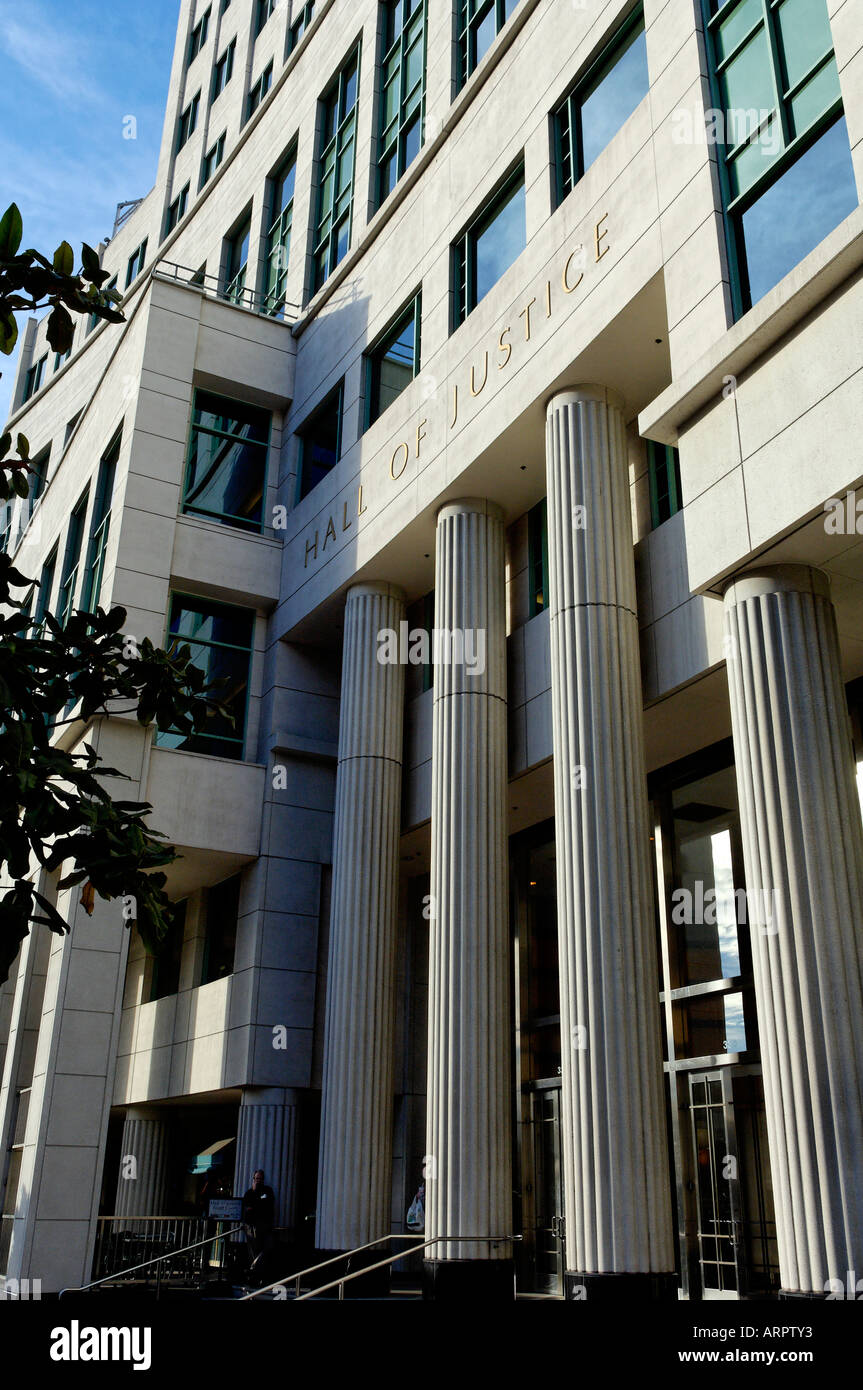 A Portrait Photograph of The Hall of Justice in San Diego, California ...
