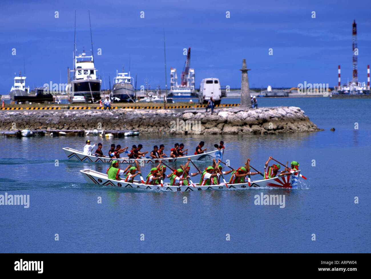 Itoman Haari dragon boat race. Okinawa, Japan Stock Photo - Alamy