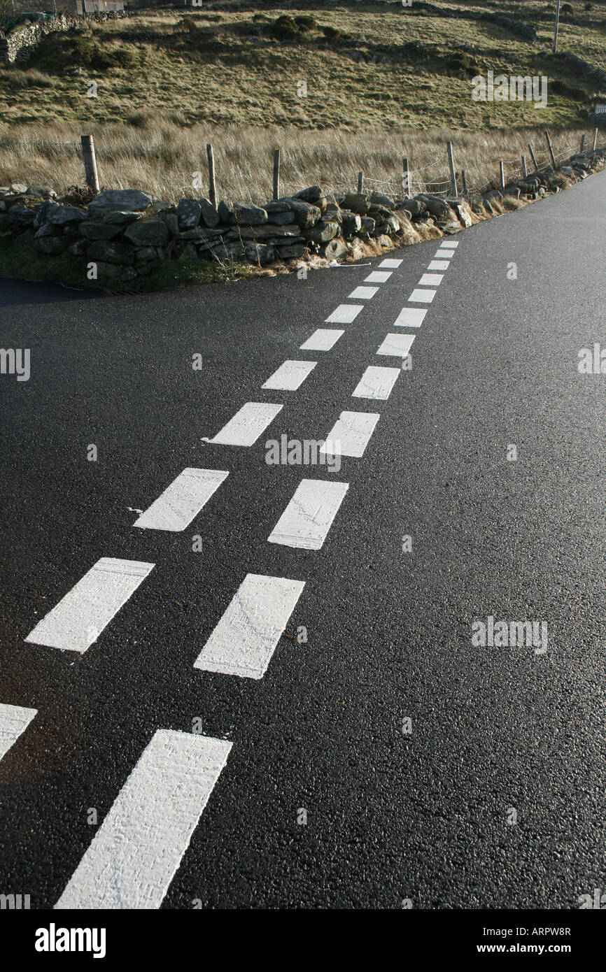 junction road markings Stock Photo - Alamy
