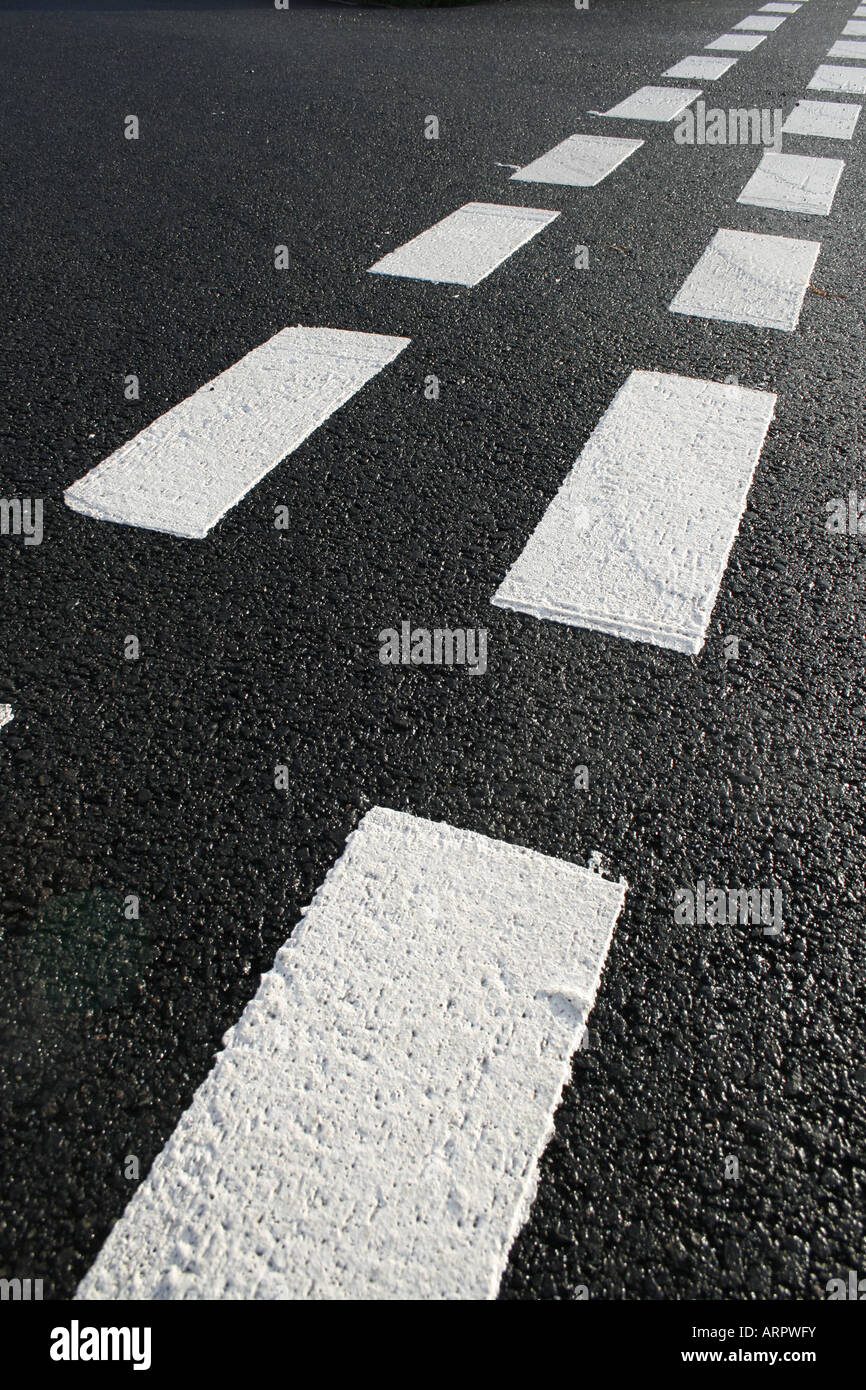 junction road markings Stock Photo - Alamy