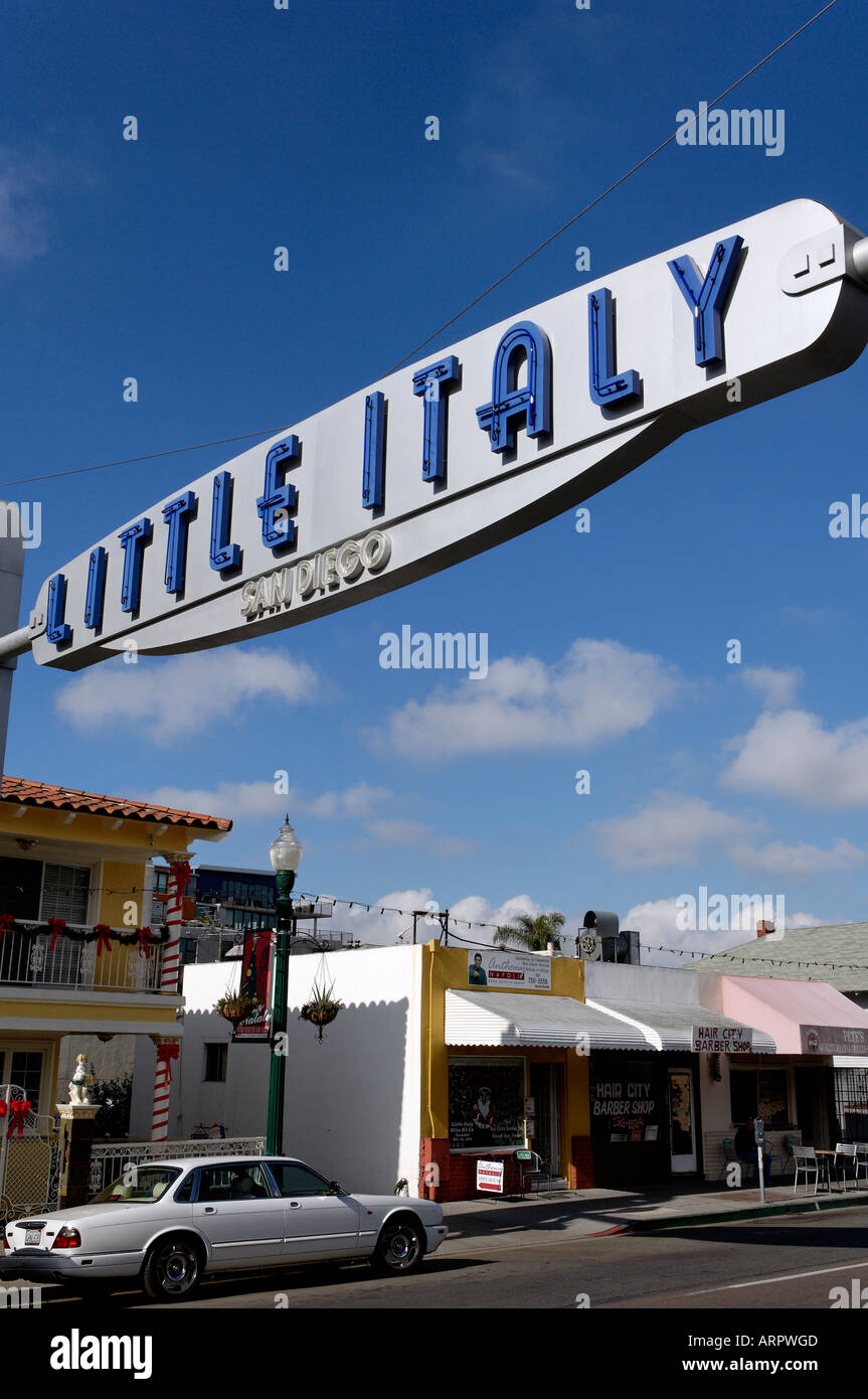 Welcome little italy sign in hi-res stock photography and images - Alamy